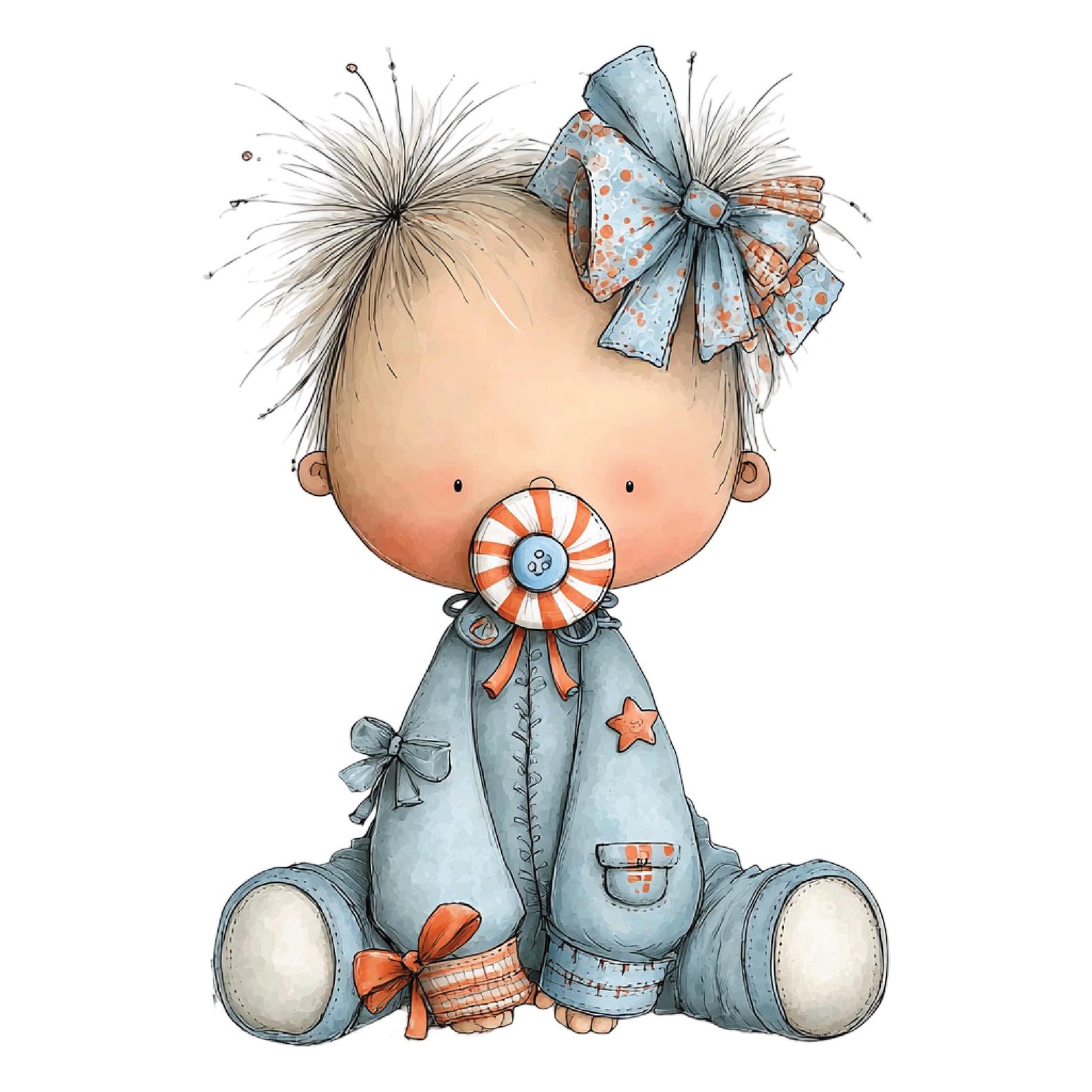 Christmas Baby Clipart – Cute Holiday Children PNG Set (digital ...