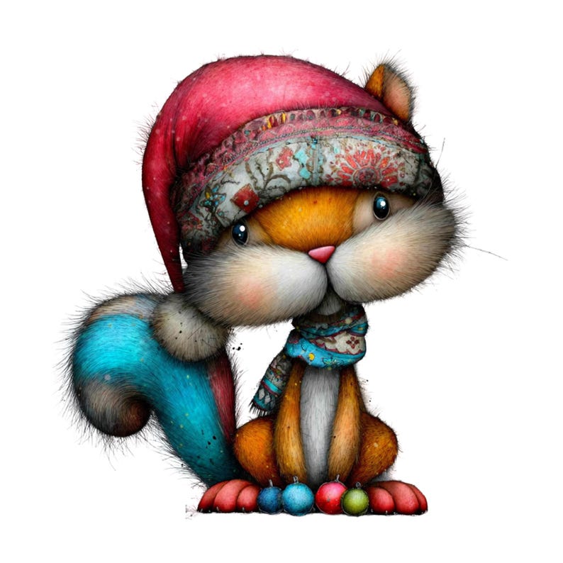 Christmas Woodland Portraits Clipart – Festive Forest Animal PNG Bundle ...