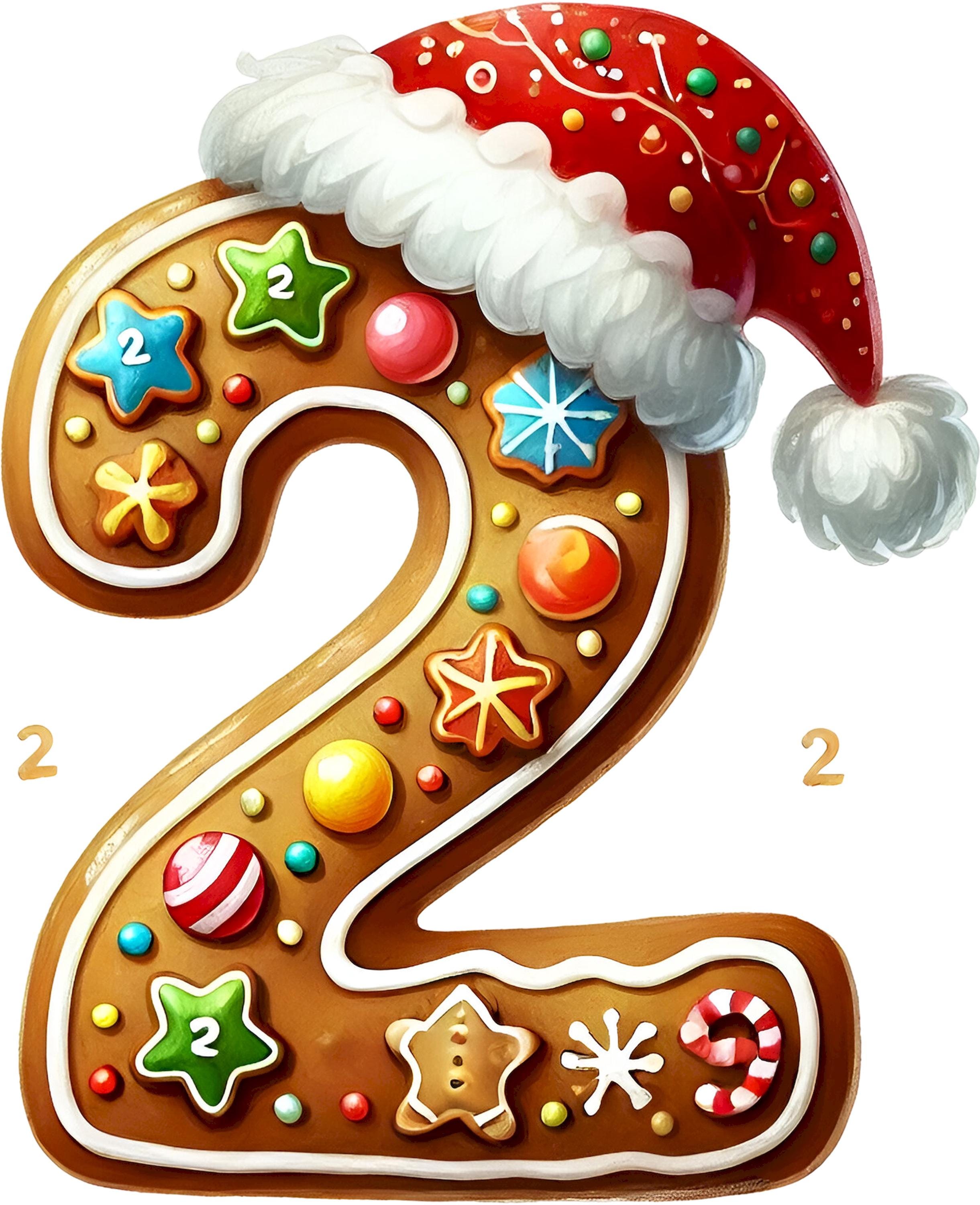 Christmas Alphabet PNG Clipart Bundle: Festive Letters & Numbers ...