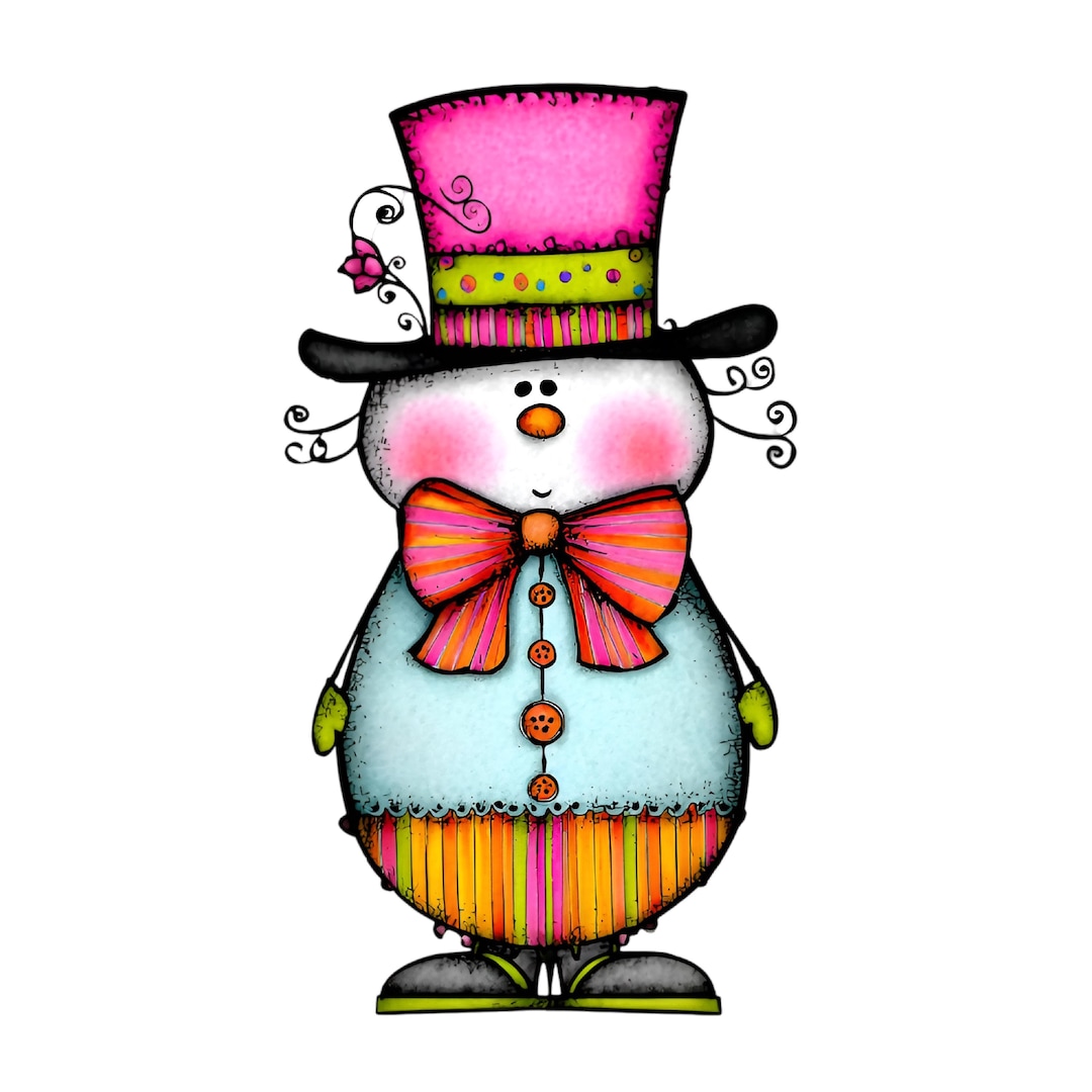 Whimsical Christmas Snowman Clipart – Festive Holiday Winter PNG Set ...