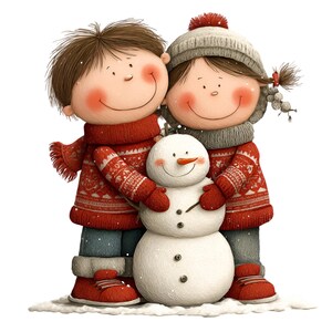 Watercolor Christmas Couple Clipart – Romantic Holiday People PNG Set ...