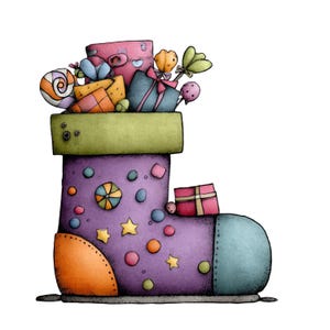 Whimsical Christmas Clipart – Cute Festive Holiday PNG Bundle (digital ...