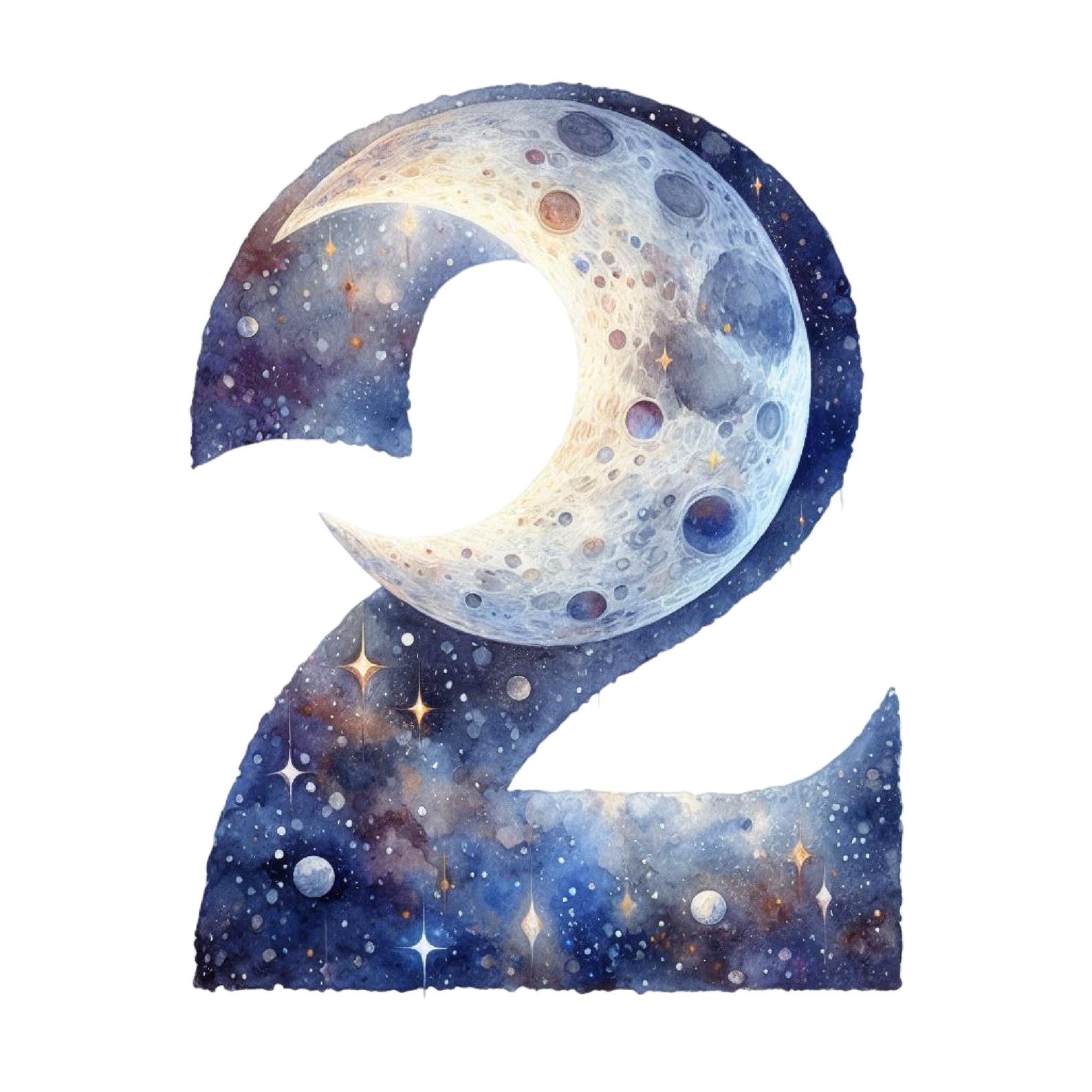 Celestial Alphabet Clipart: Moon and Star Letter PNG Images (digital ...