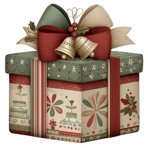 Christmas Gift Box Clipart – Festive Present PNG Bundle (digital ...