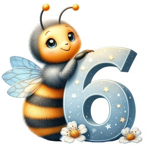 Bee Alphabet Letters & Numbers Clipart: Cute Honey PNG Images (digital ...