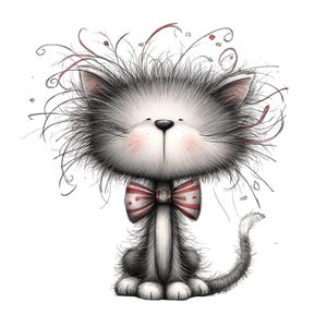 Whimsical Birthday Cat Clipart – Cute Party PNG Set (instant Download ...