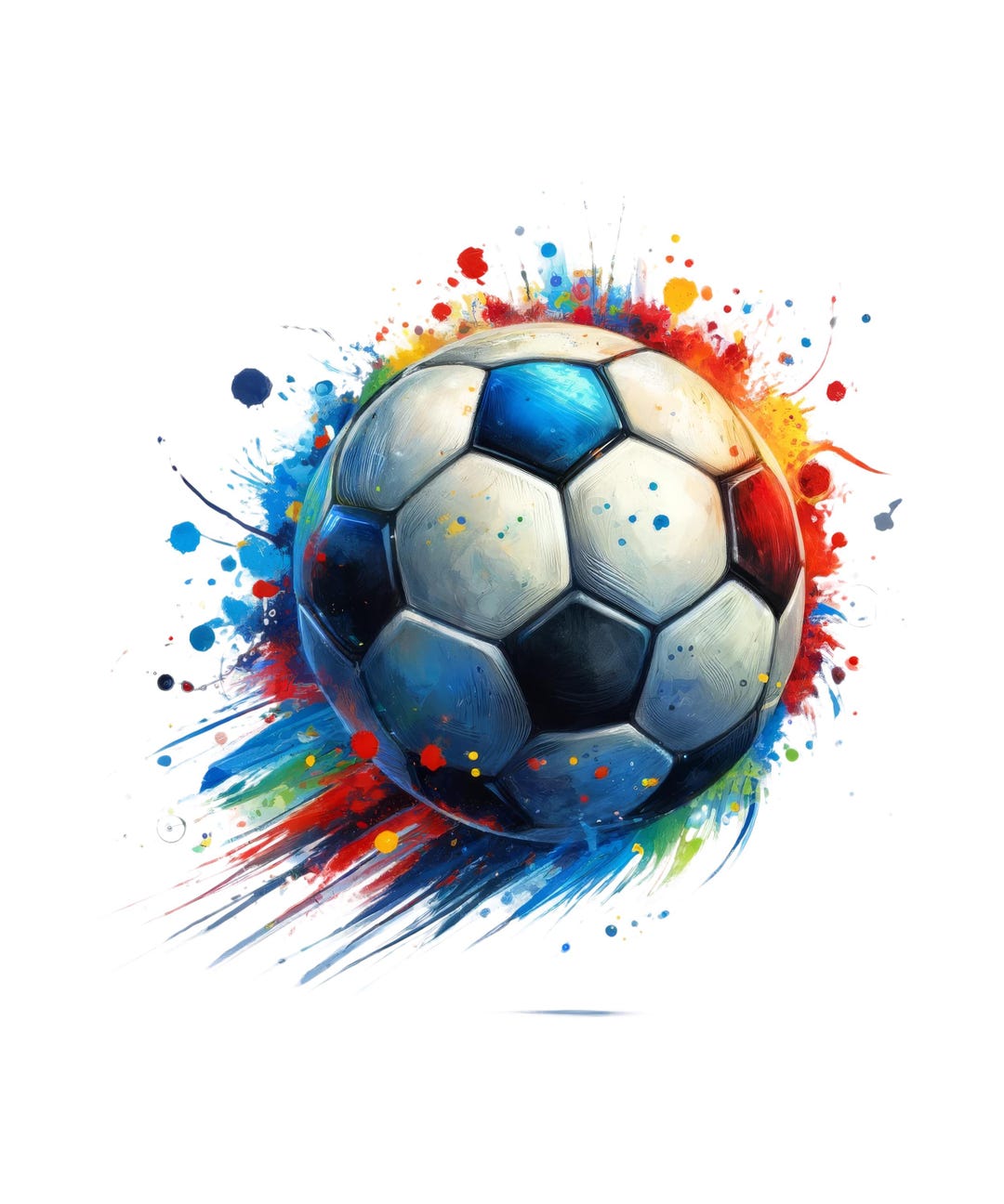 Watercolor Soccer Ball Sublimation – Artistic Football PNG Bundle ...