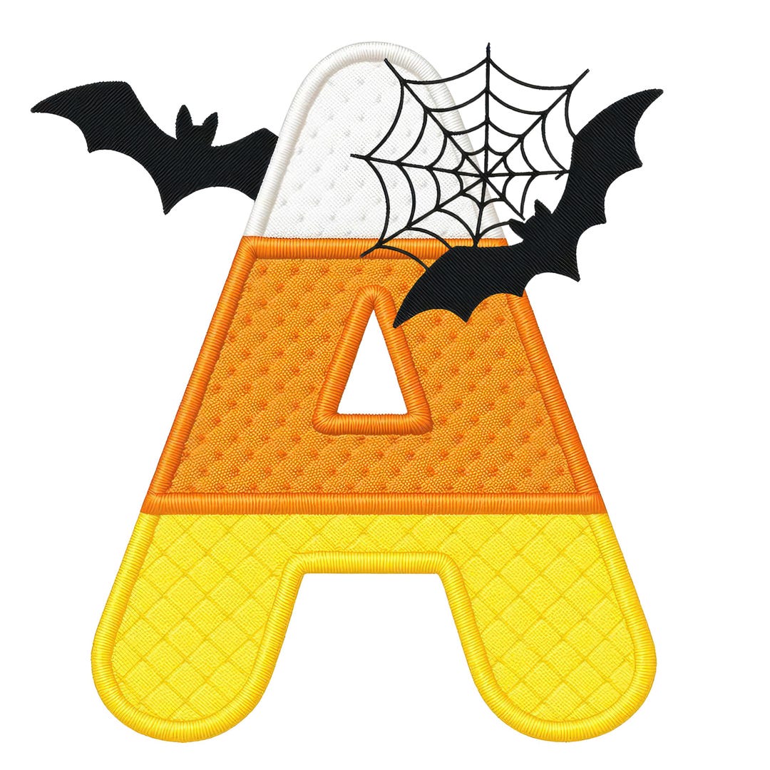 Halloween Alphabet Clipart: Spooky Embroidery Font, Printable Letters ...