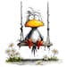 Funny Spring Bird Illustration Set: Playful Seasonal Character Art 33 ...