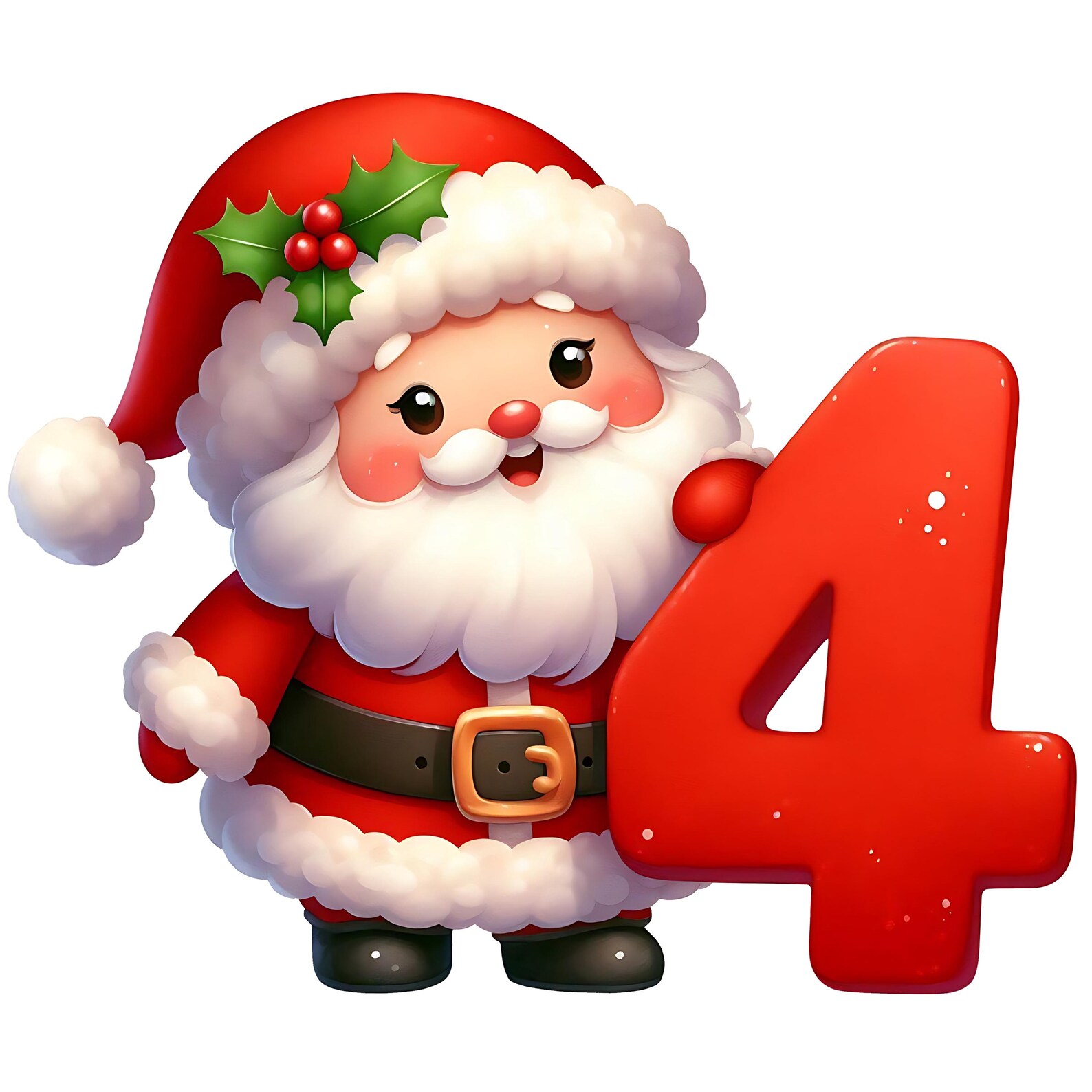 Christmas Santa Alphabet Clipart: Festive Holiday Letters PNG Images ...