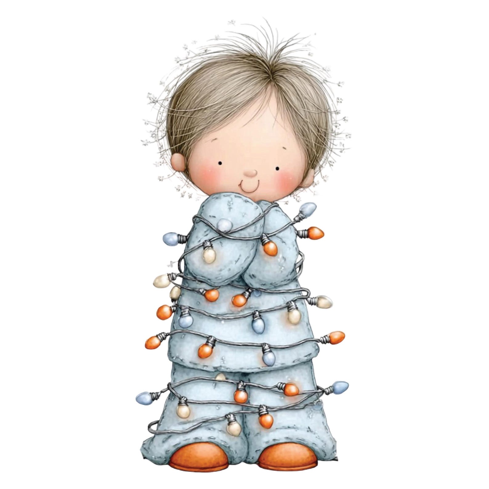 Christmas Children Watercolor Clipart – Cute Holiday Kids PNG Set ...
