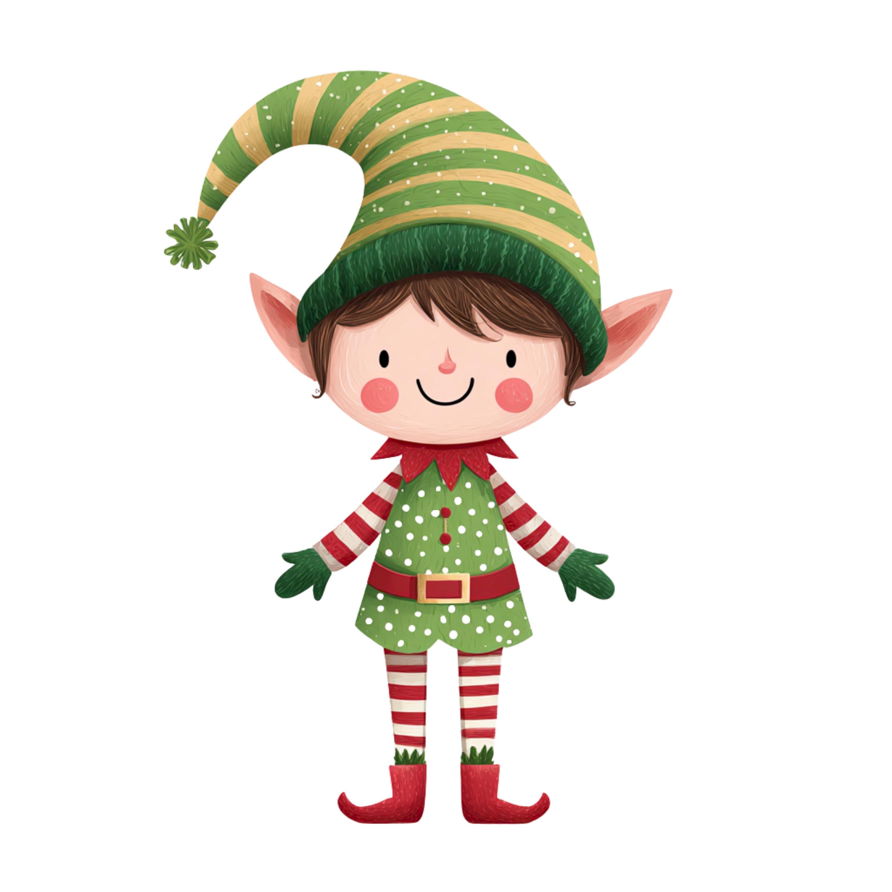Christmas Elf Clipart: Cute Holiday PNG Images (digital Download) 20 ...