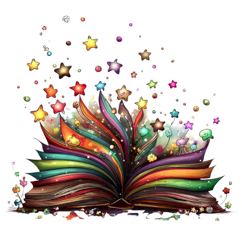 Cute Book Lover Clipart – Cozy Reading Girl PNG Bundle (digital ...