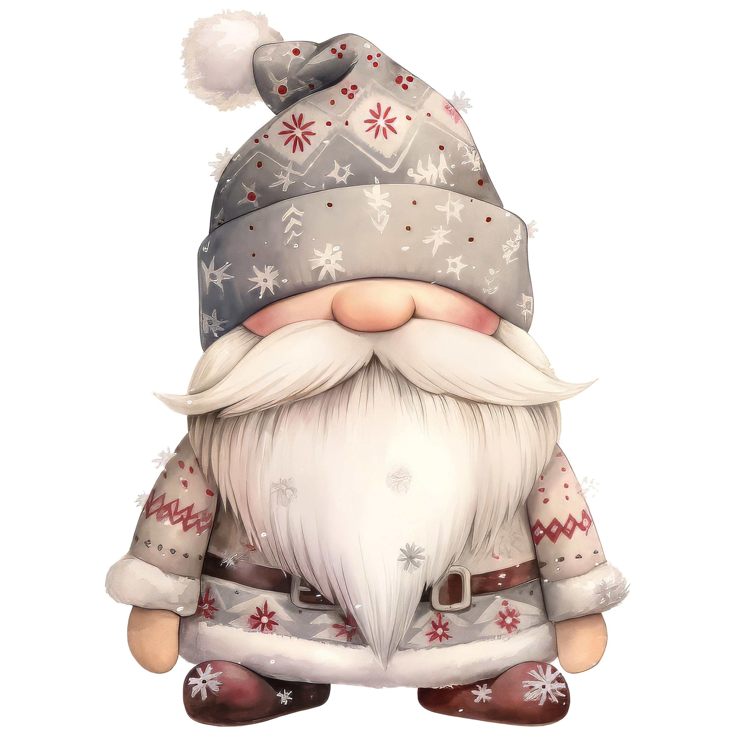Watercolor Christmas Gnome Clipart Bundle: Cute Holiday PNG Images ...