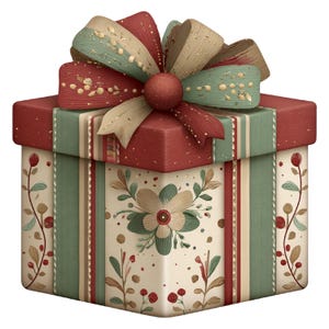Christmas Gift Box Clipart – Festive Present PNG Bundle (digital ...