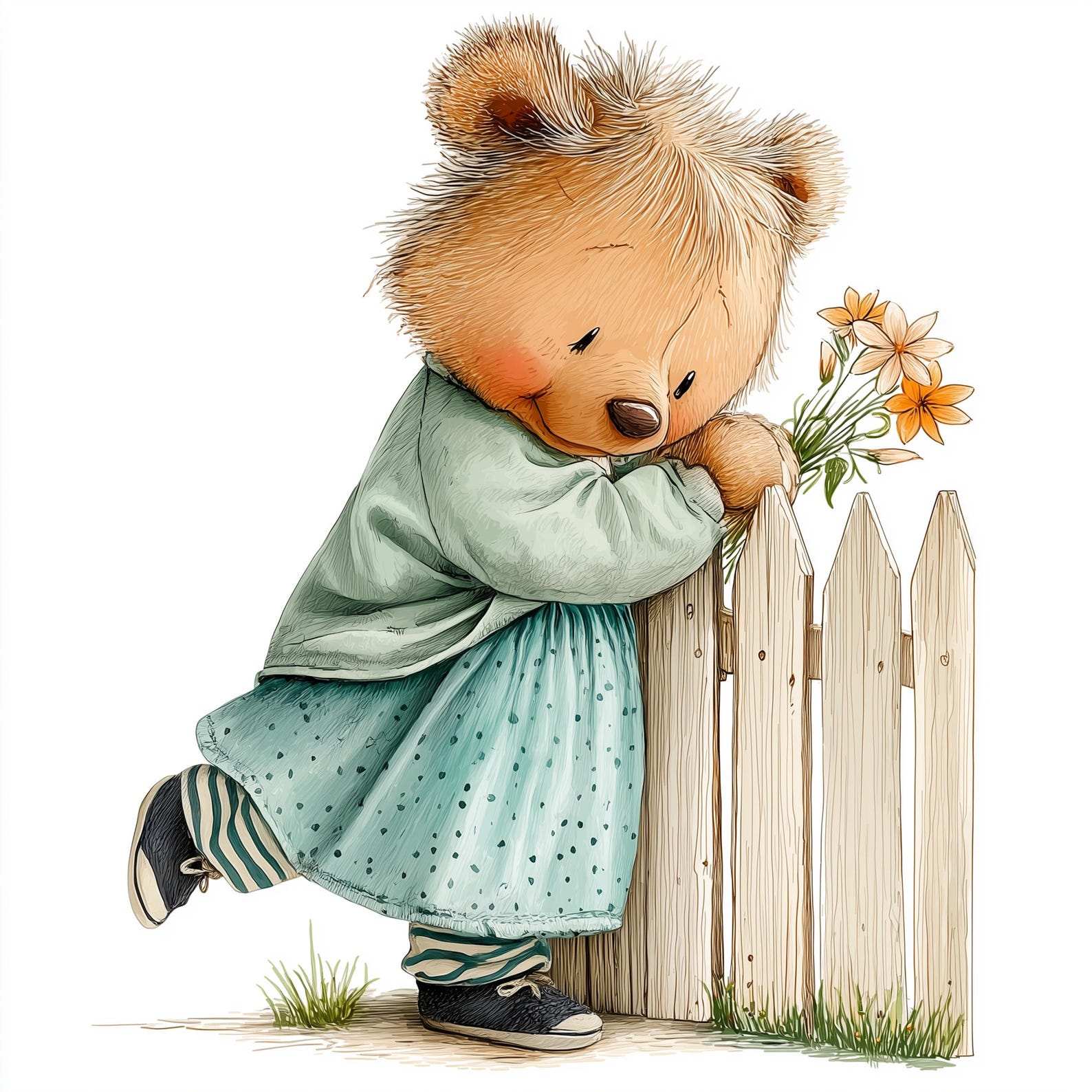 12 PNG Spring Teddy Bear Clipart Set Bundle,instant Download,commercial ...