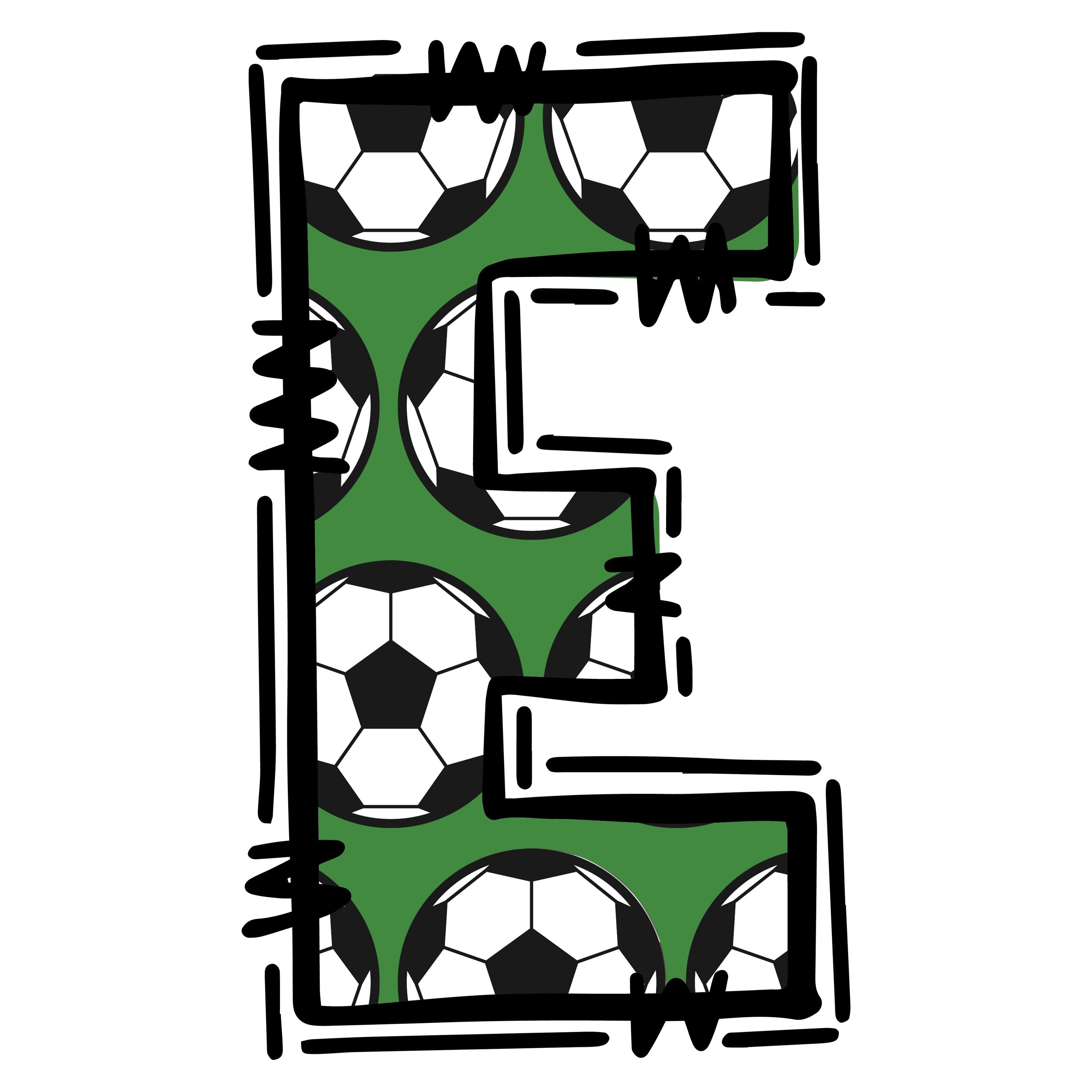36 PNG Soccer Alphabet Set 4 Letters Clipart,soccer Clipart,watercolor ...