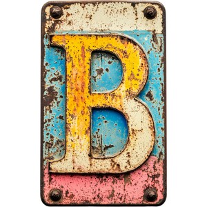 Metal License Plate Alphabet Clipart,36‑piece Vintage Auto Sign Letters ...