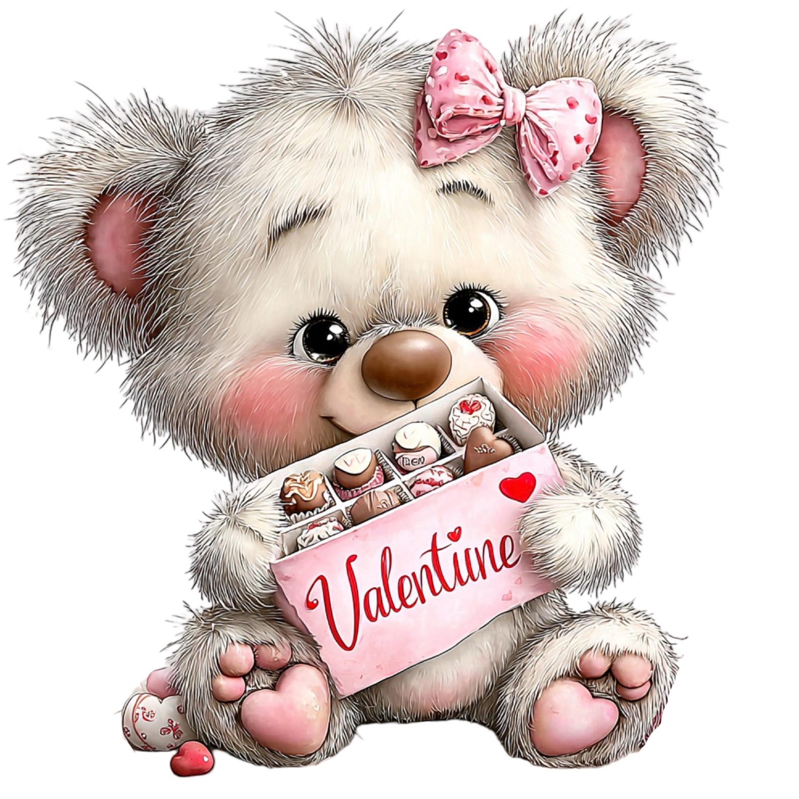 Teddy Bear Valentine's Day Clipart: Love Graphics Digital Download 38 ...