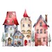 Watercolor Christmas House Clipart Bundle: Cozy Holiday PNG Images ...