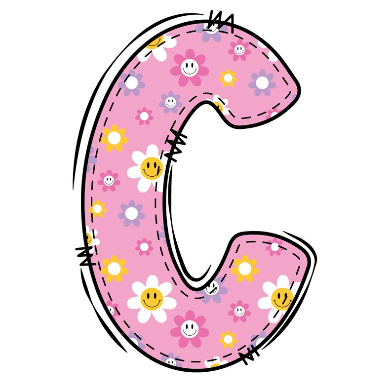 Happy Smiley Doodle Alphabet Set 1: Cute Hand Drawn Letters PNG Set ...