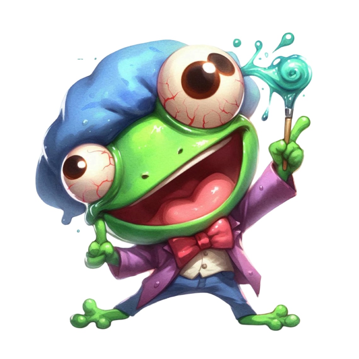 27 PNG Cute Frog Clipart Bundle, Funny Frog Clipart,watercolor Clipart ...
