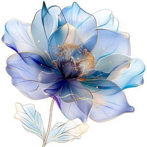 26 PNG Abstract Flowers Clipart Bundle, Dijital Download,digital ...