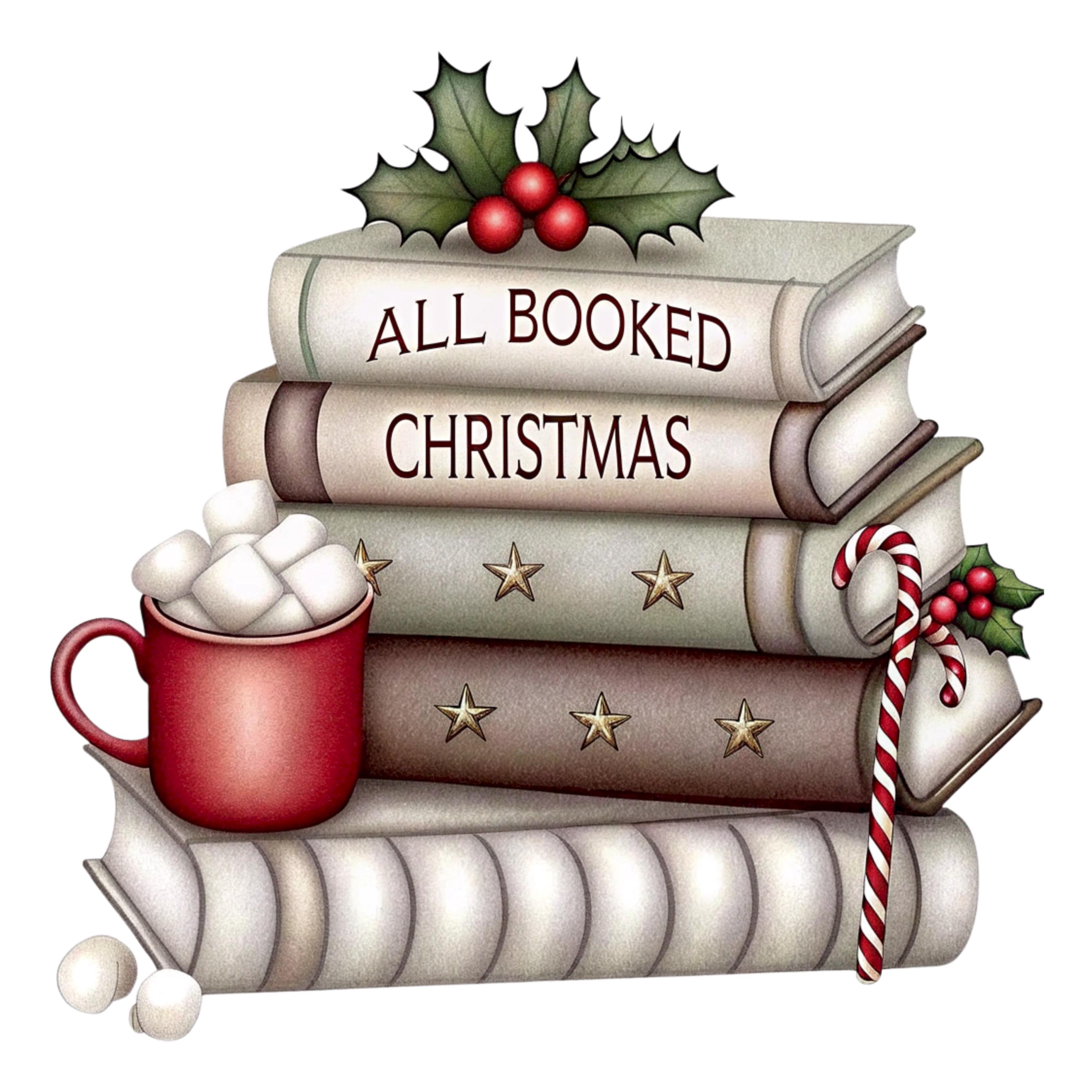 Christmas Book Lover Clipart – Cozy Winter Reading PNG Set (digital ...