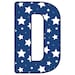 Blue Star Alphabet Sublimation: Celestial A–Z Letters PNG Images ...