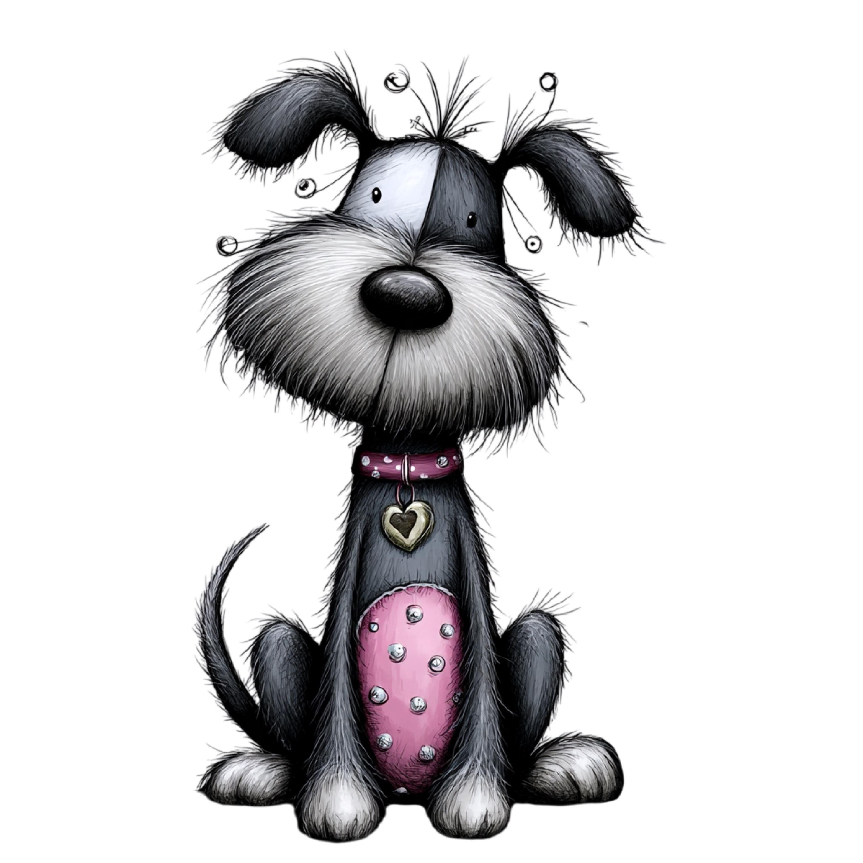 Watercolor Valentines Dog Clipart – Cute Love Puppy PNG Set (digital ...