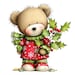 Christmas Teddy Bear Clipart – Festive Winter Bear PNG Bundle (digital ...