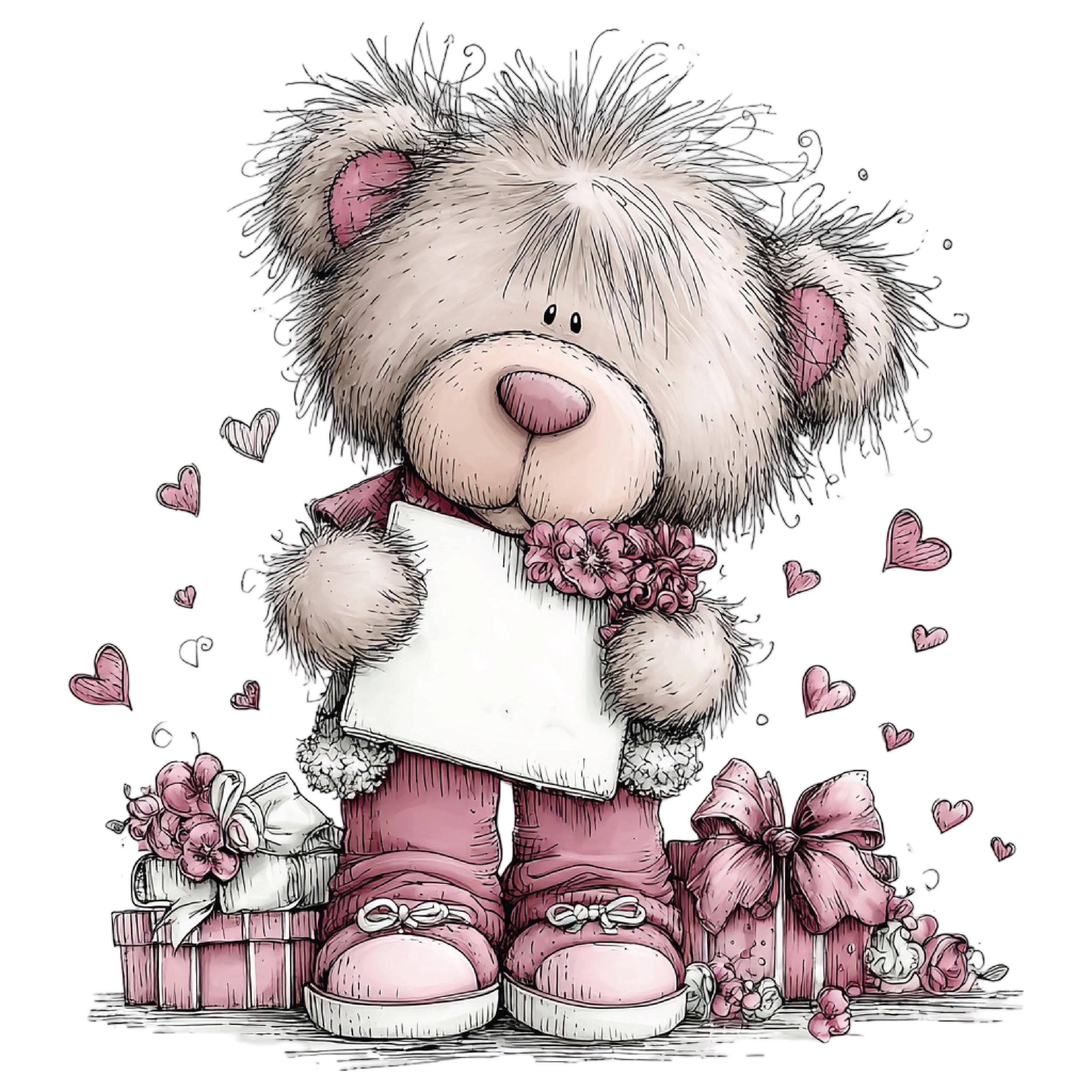 Birthday Teddy Bear Clipart Bundle | Party Illustration Set 35 PNG - Etsy