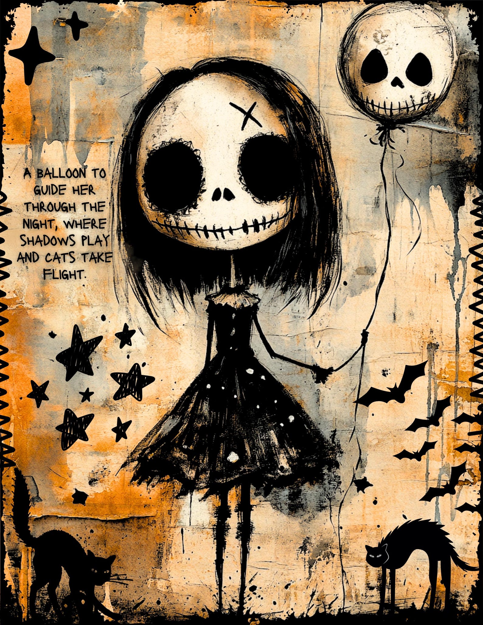 Whimsical Halloween Characters Crew Journal Papers,printable Junk ...