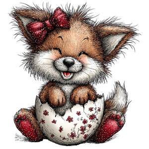 Whimsical Easter Animal Clipart Set: Spring Character Illustration ...