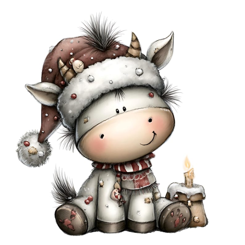Christmas Unicorn Clipart – Cute Holiday Magic PNG Bundle (digital ...