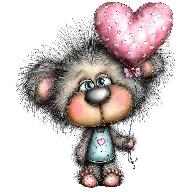 Magical Valentine Companions Clipart Set – Whimsical Love PNG Bundle ...