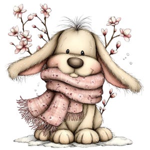 Whimsical Easter Dogs Clipart Set: Spring Character Illustration Bundle ...