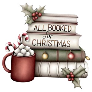 Christmas Book Lover Clipart – Cozy Winter Reading PNG Set (digital ...