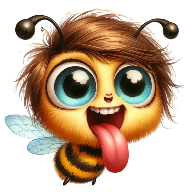 26 PNG Crazy Funny Bee Clipart Bundle, Clipart Bundle,png Files,instant ...