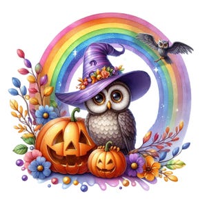 38 PNG Halloween Witch Owls Sublimation Clipart,dijital Clipart ...