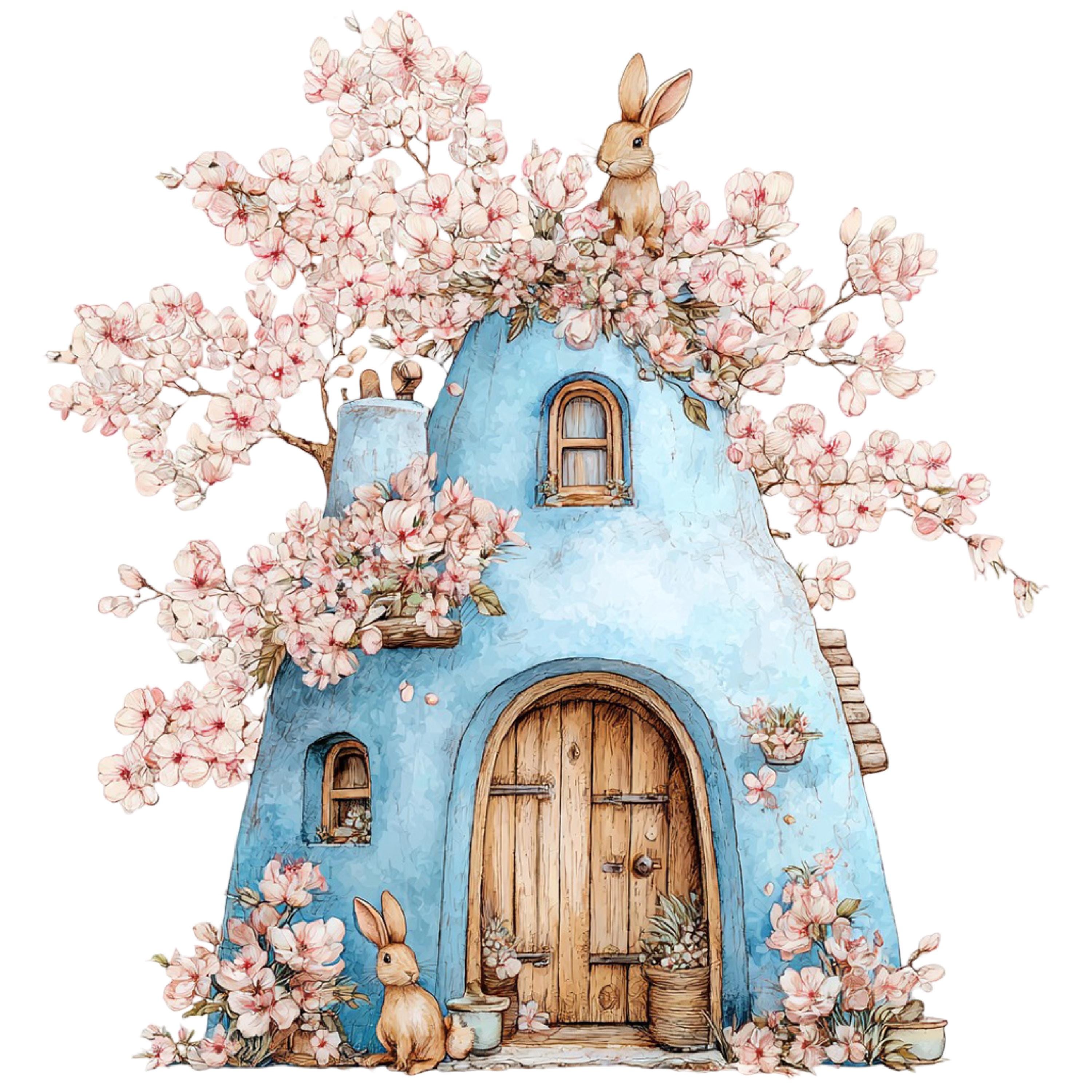 Spring House Illustration Set: Spring Holiday Home Art 37 PNG - Etsy