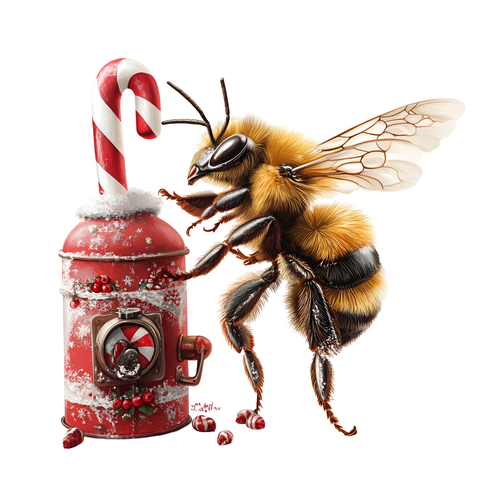 38 Christmas Bees Clipart,christmas Clipart,instant Digital Use,digital ...