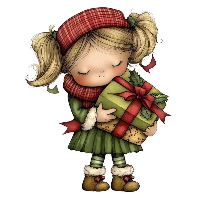 Whimsical Christmas Clipart – Cute Festive Holiday PNG Bundle (digital ...