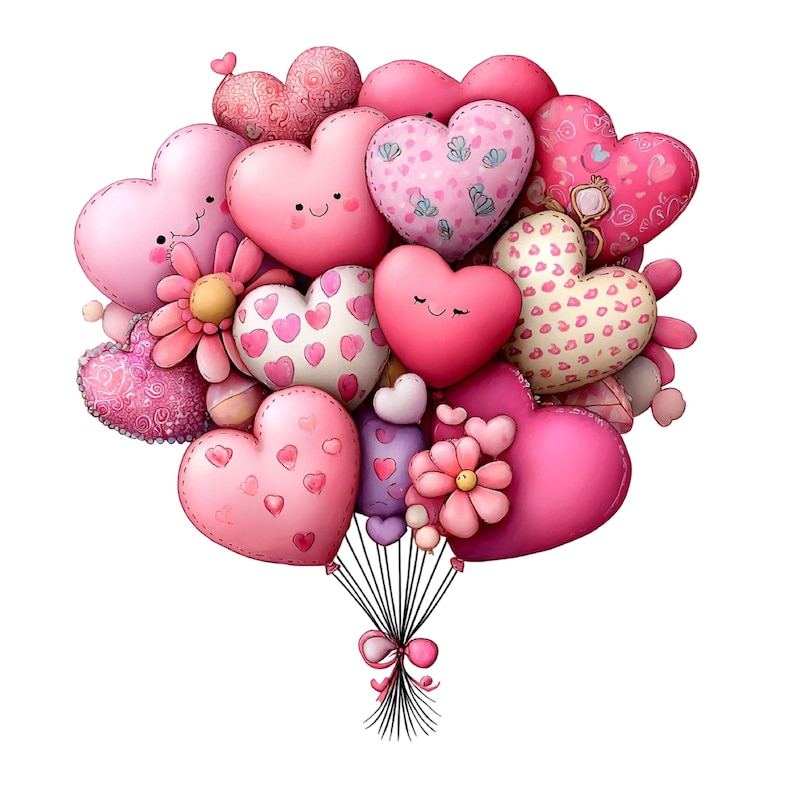 Watercolor Valentine PNG Set: Romantic Love Clipart Bundle 40 PNG - Etsy