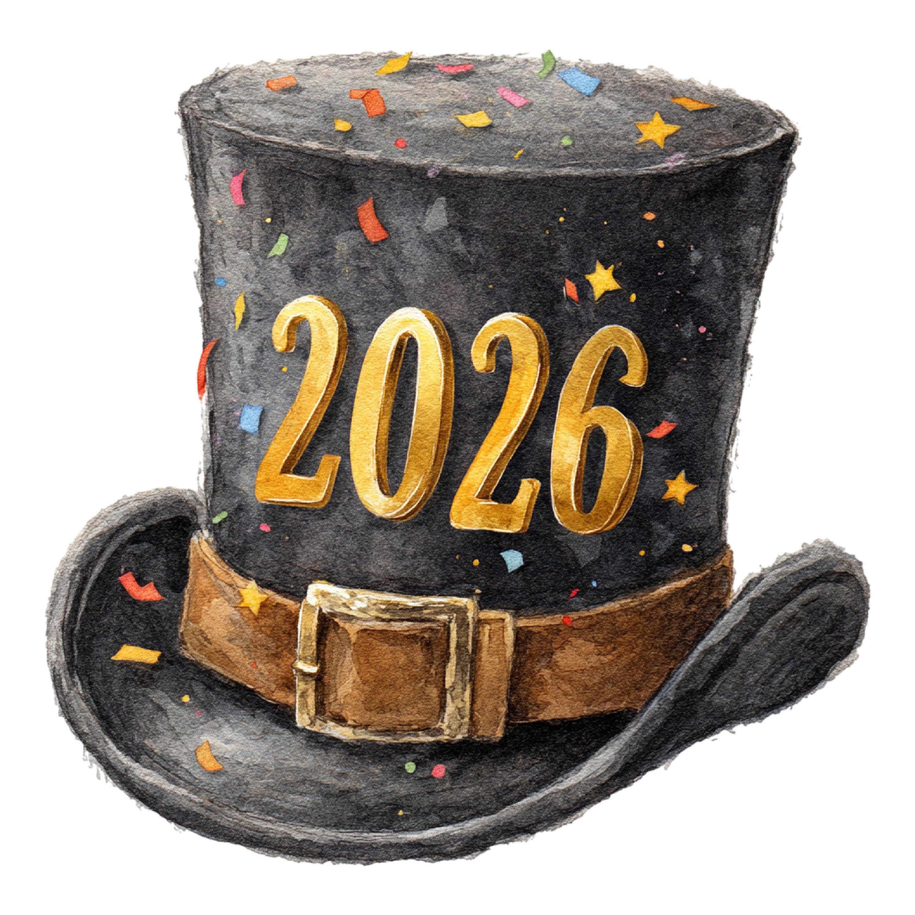 Happy New Year Hat Clipart – Festive Party Accessory PNG Bundle ...