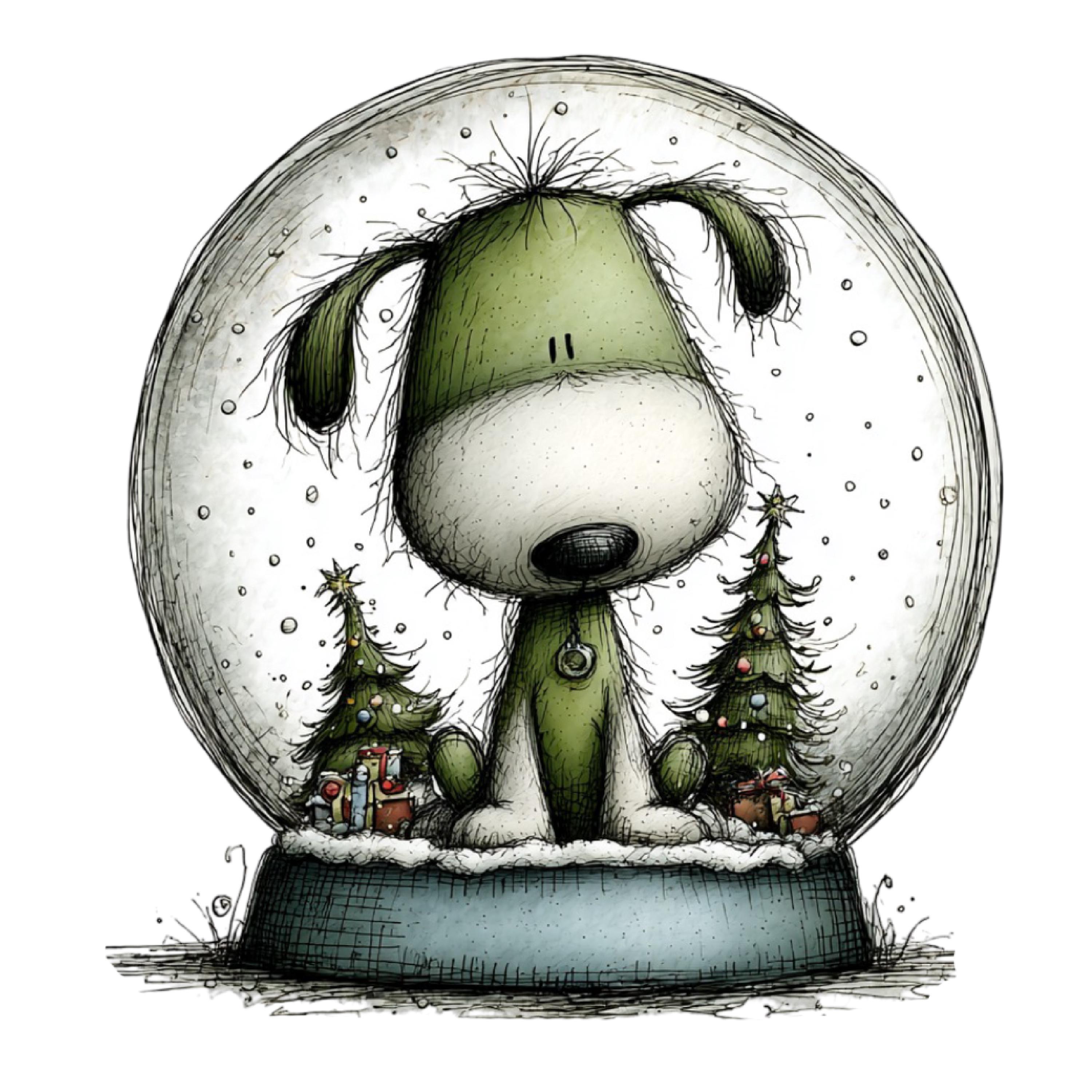 Whimsical Christmas Dogs Clipart – Cute Holiday Pet PNG Bundle (digital ...