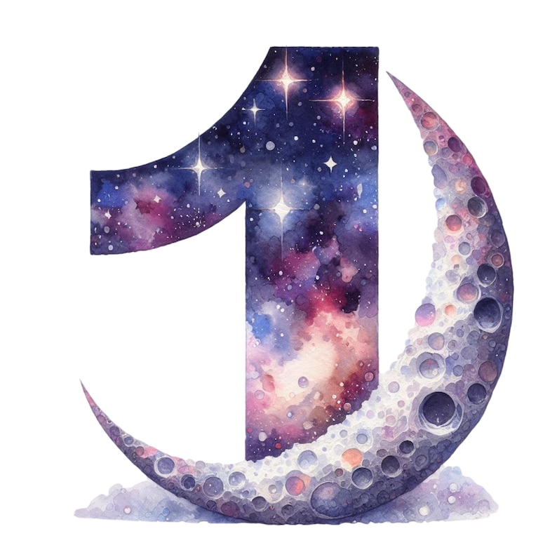 Celestial Alphabet Clipart: Moon and Star Letter PNG Images (digital ...