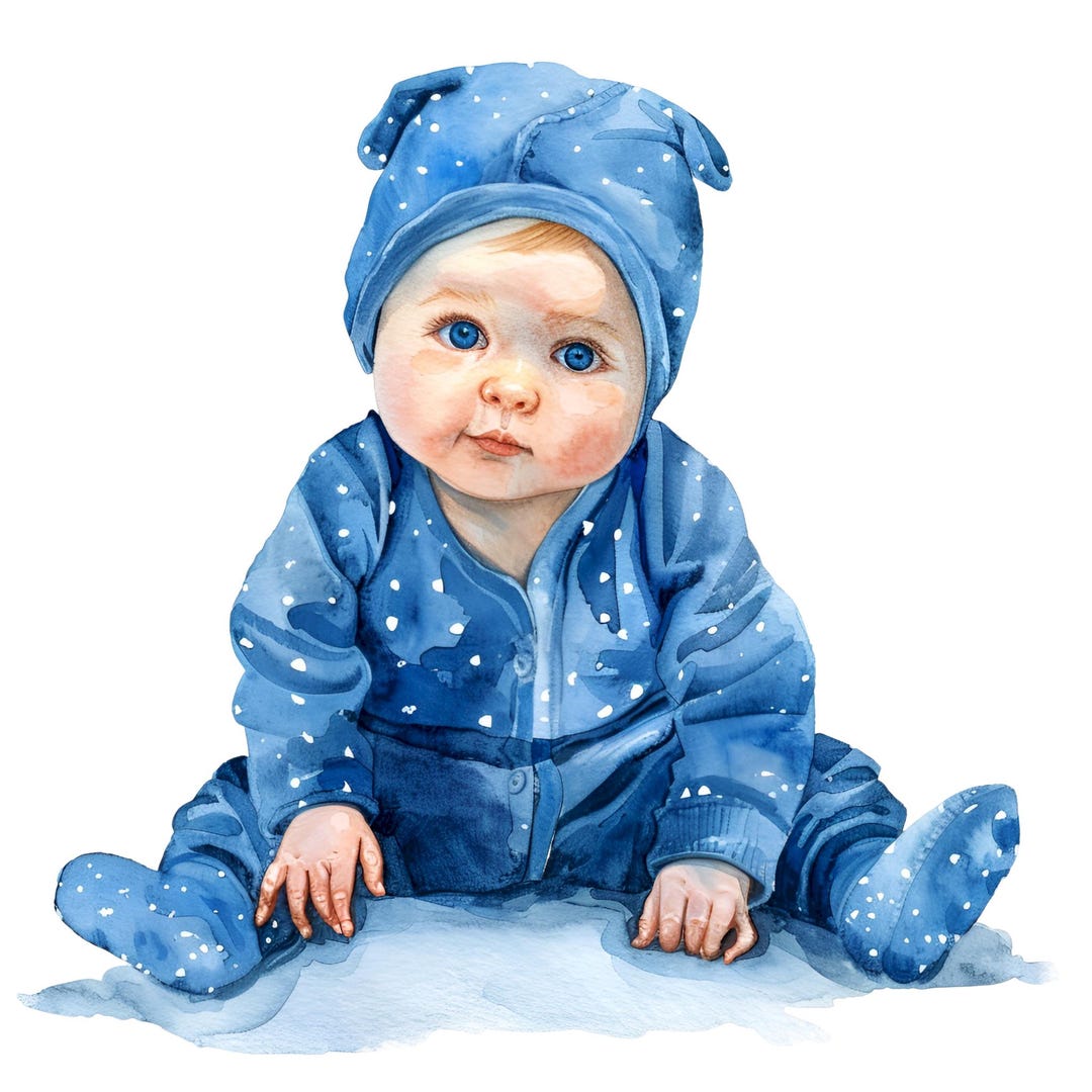 45 PNG Watercolor Baby Boy Sublimation Designs,digital Download ...