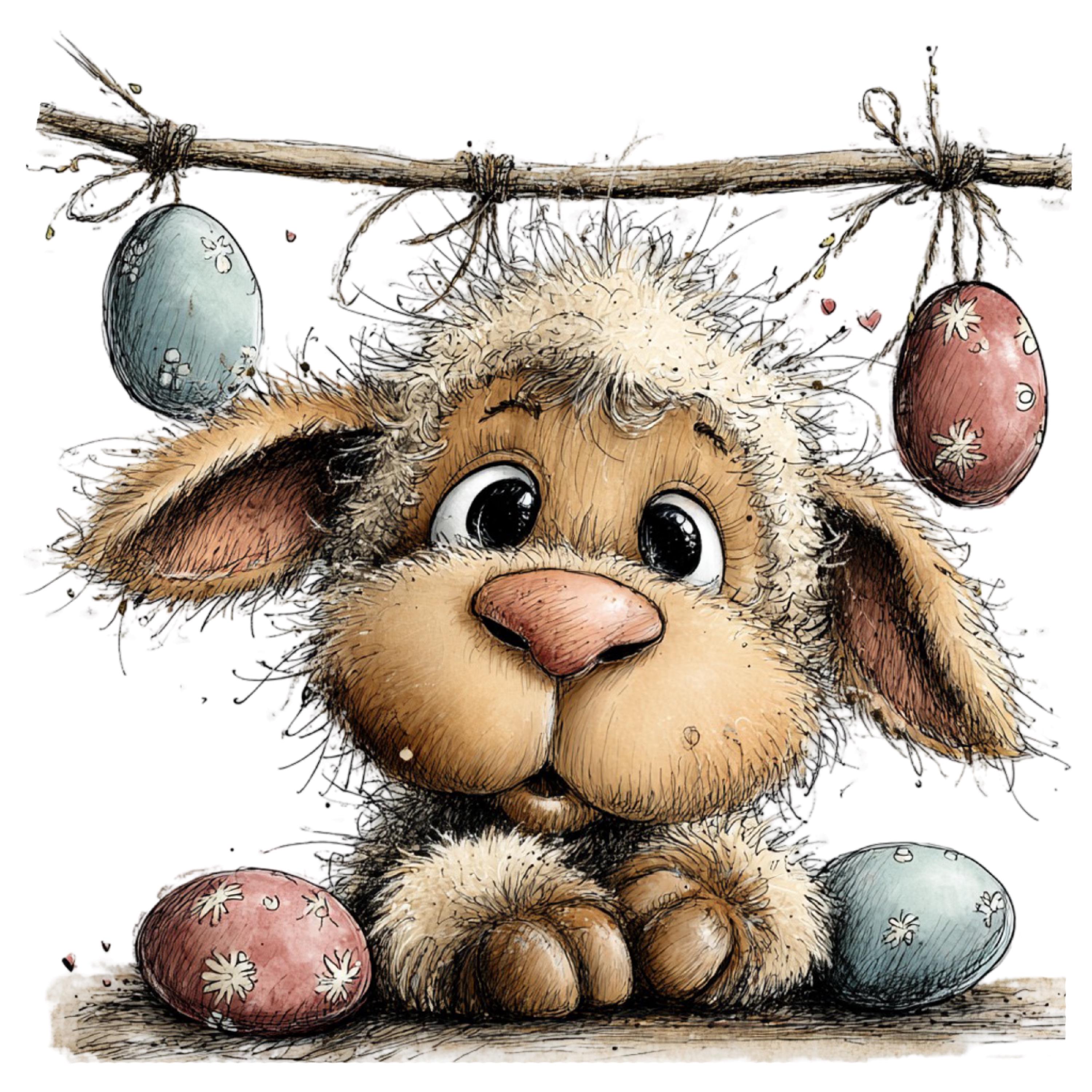 Whimsical Easter Animal Clipart Set: Spring Character Illustration ...