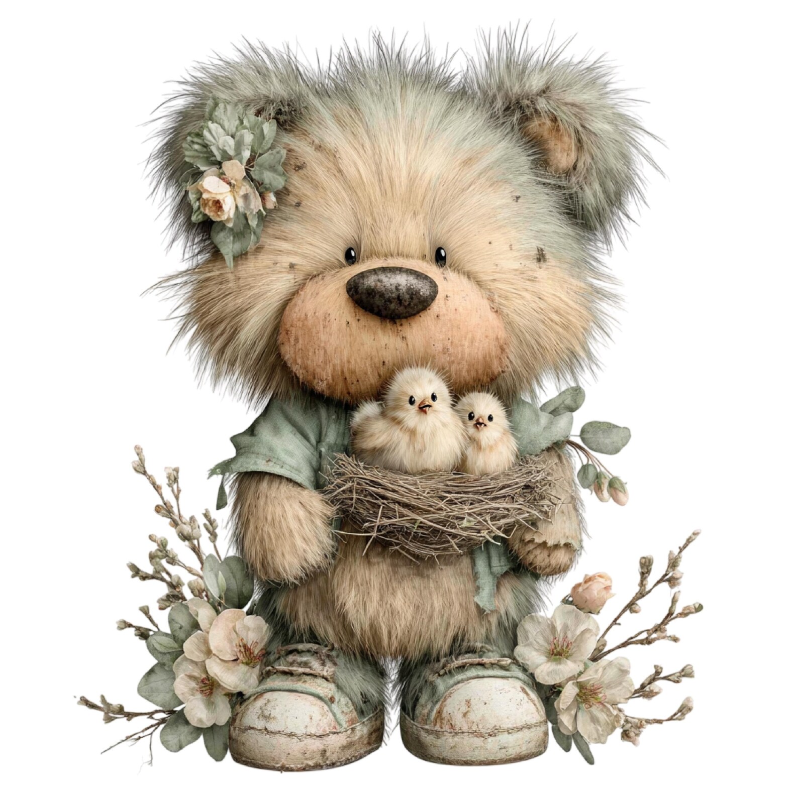Spring Teddy Bear Illustration Set: Seasonal Animal Character Art 22 ...